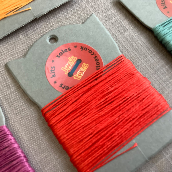 Extra Strong Waxed Thread - wide range of colours – Joe's Toes